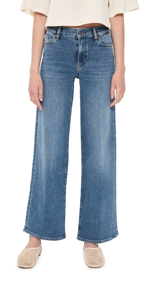FRAME Le Slim Palazzo Jeans - Gossamer