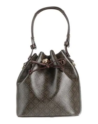 Tory Burch Shoulder Bag Chocolate Textile Fibers, Leather - Brown