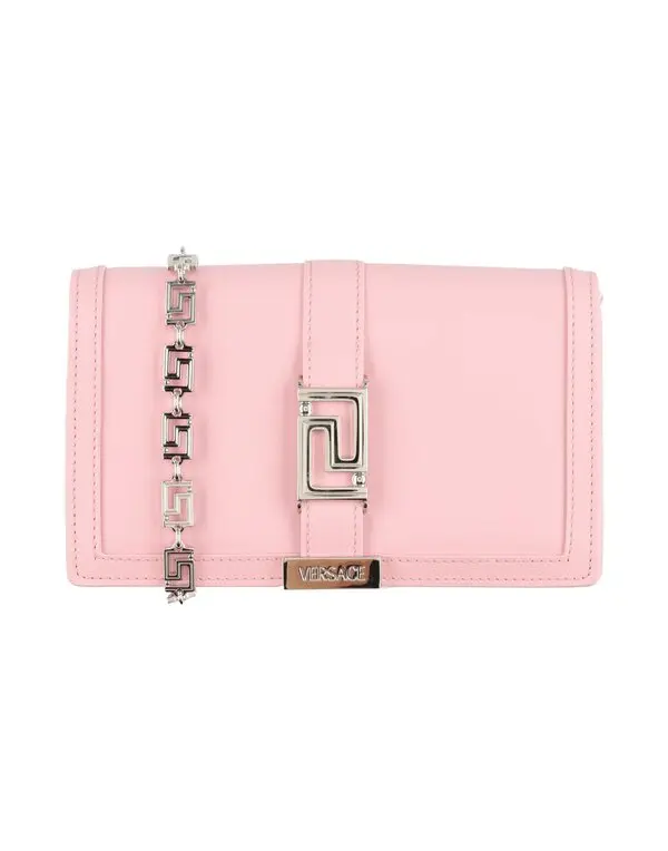 Versace Calfskin Wallet With Logo Appliqu