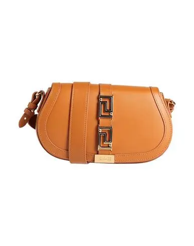 Versace Cross-body Bag Tan Calfskin, Lambskin - Brown