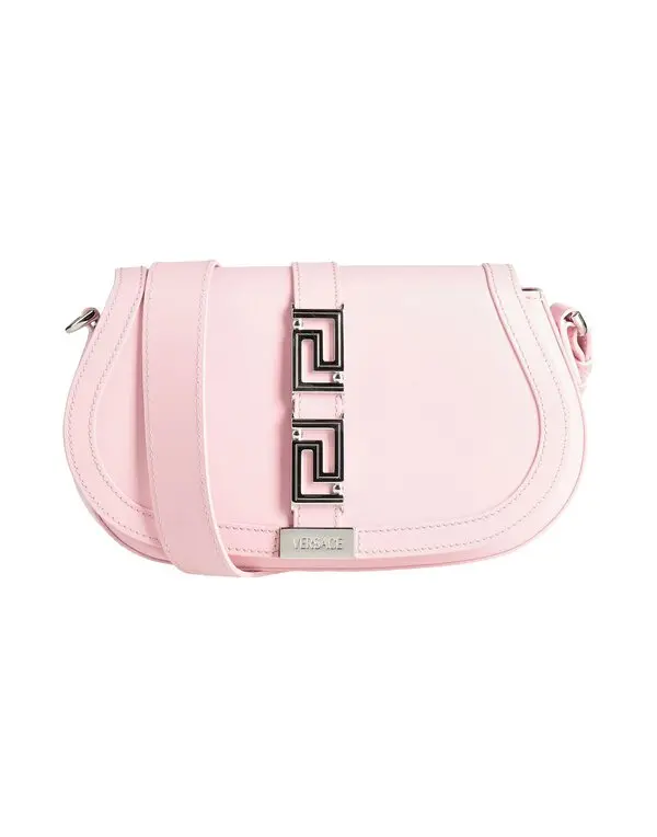 Versace Cross-body Bag In Calfskin And Lambskin - Pink