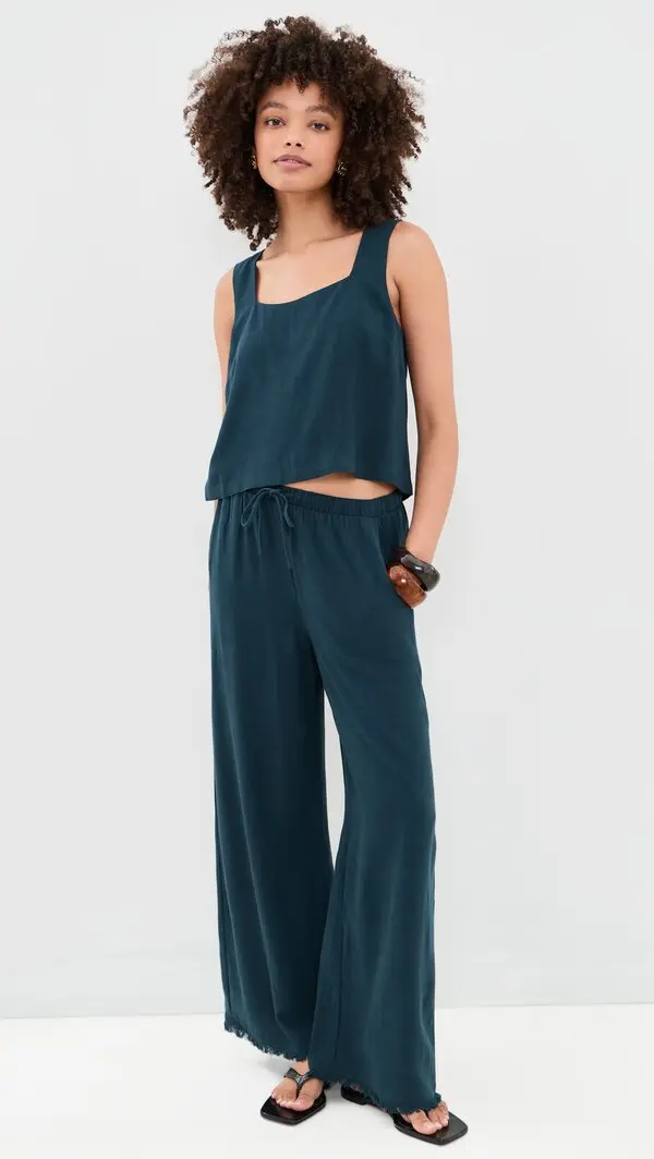 Z Supply Charli Cropped Linen Tank