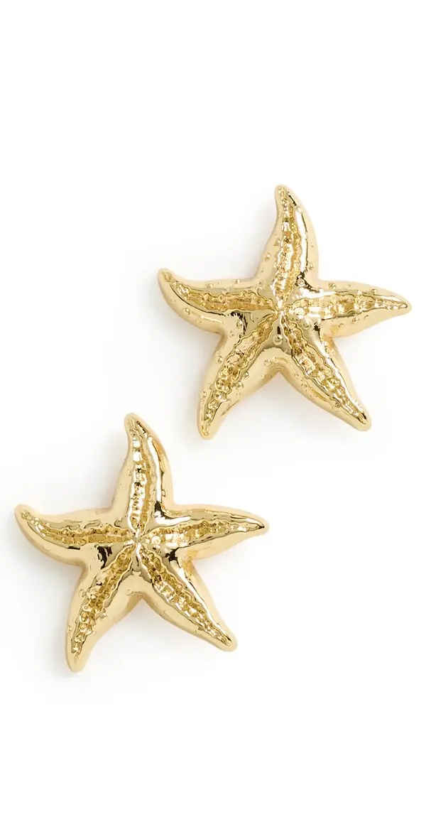Lele Sadoughi Starfish Button Earrings - Gold