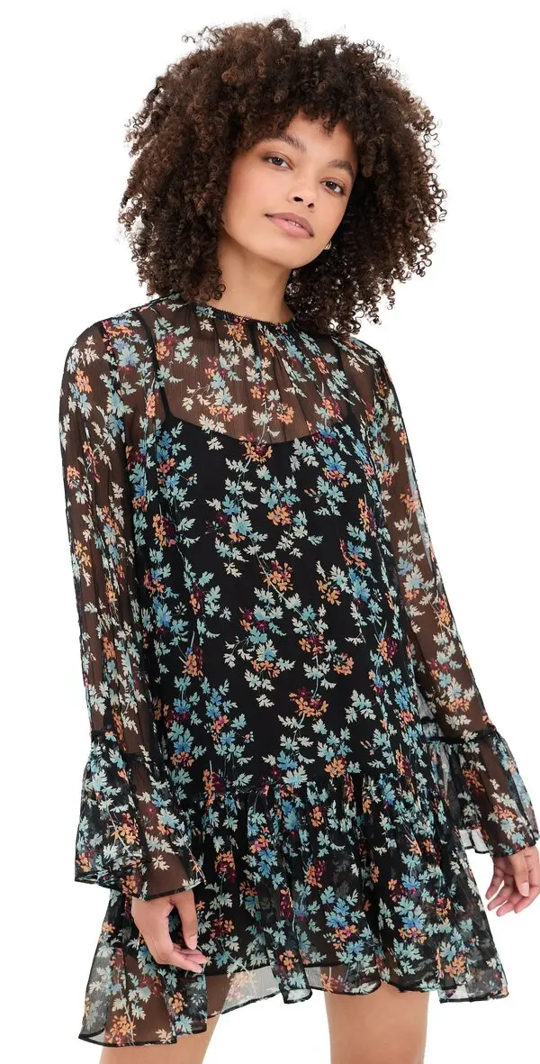 Ulla Johnson Emmeline Silk Mini Dress - Nightshade