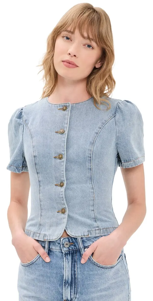 Lioness Femme Blouse - Light Denim