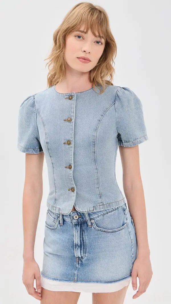 Lioness Femme Blouse - Light Denim