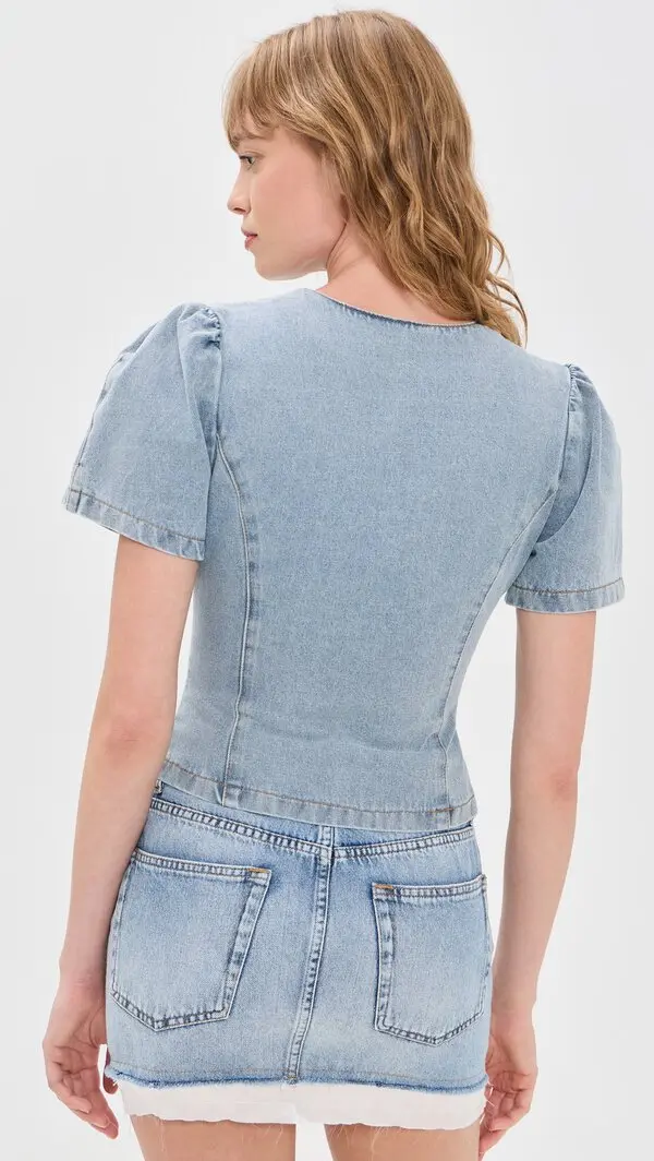 Lioness Femme Blouse - Light Denim