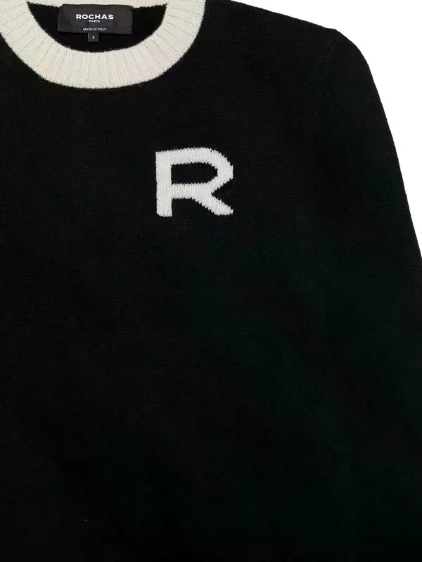 Rochas R Intarsia Contrast-trim Sweater
