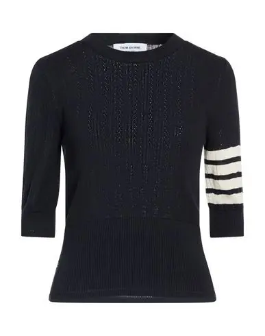 Thom Browne Cotton And Silk Knit Sweater - Navy