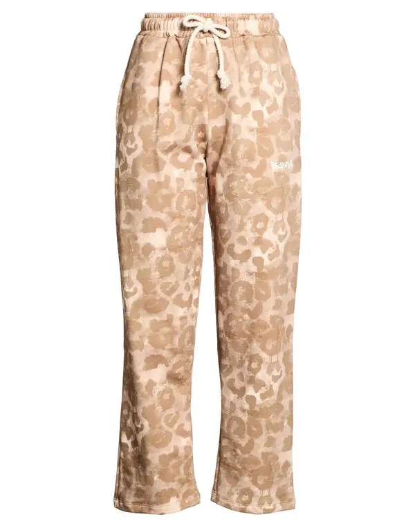 DISCLAIMER Cotton Leopard Print Track Pants