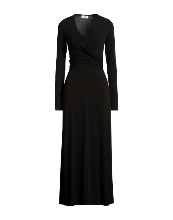OTTOD'AME Maxi Dress With V-neck And Long Sleeves