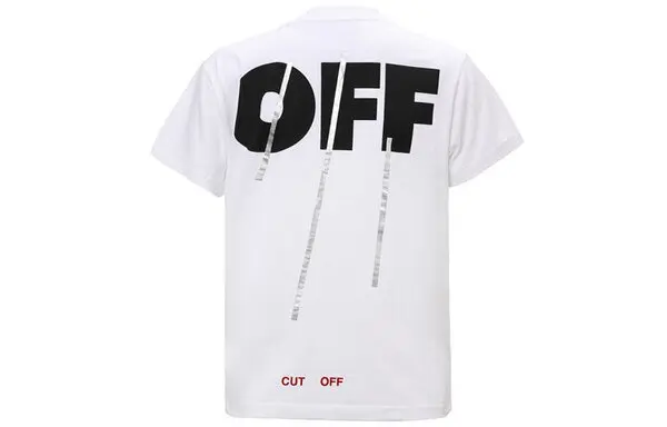 Off-White Short Sleeve T-shirt With Back Logo Detail - White
