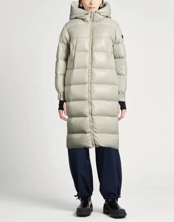Peuterey Quilted Hooded Down Coat - Green
