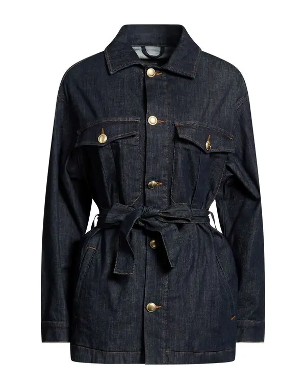 Hogan Denim Jacket With Belt And Flap Pockets