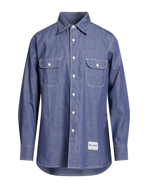 MOORER Denim Shirt Size Cotton
