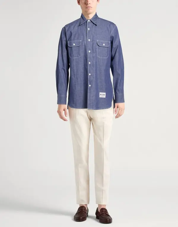 MOORER Denim Shirt Size Cotton