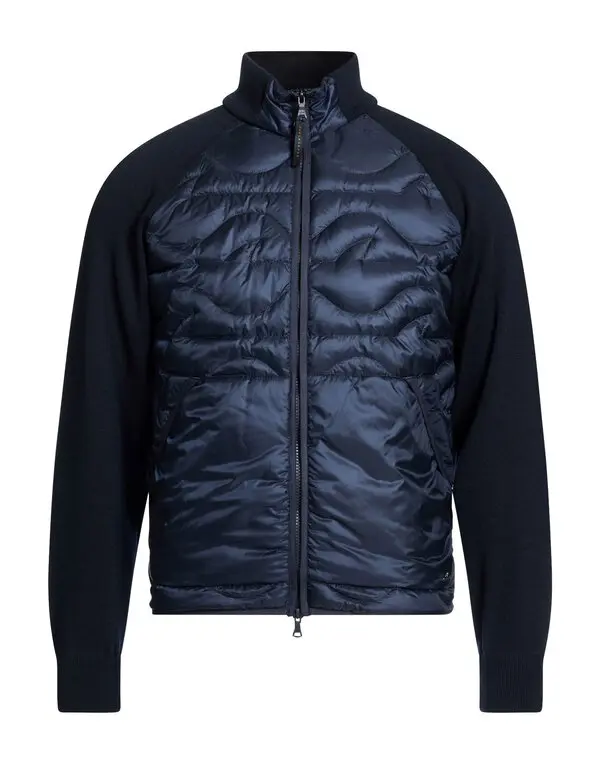 Paul & Shark Down Virgin Wool And Acrylic Zip-up Jacket - Navy