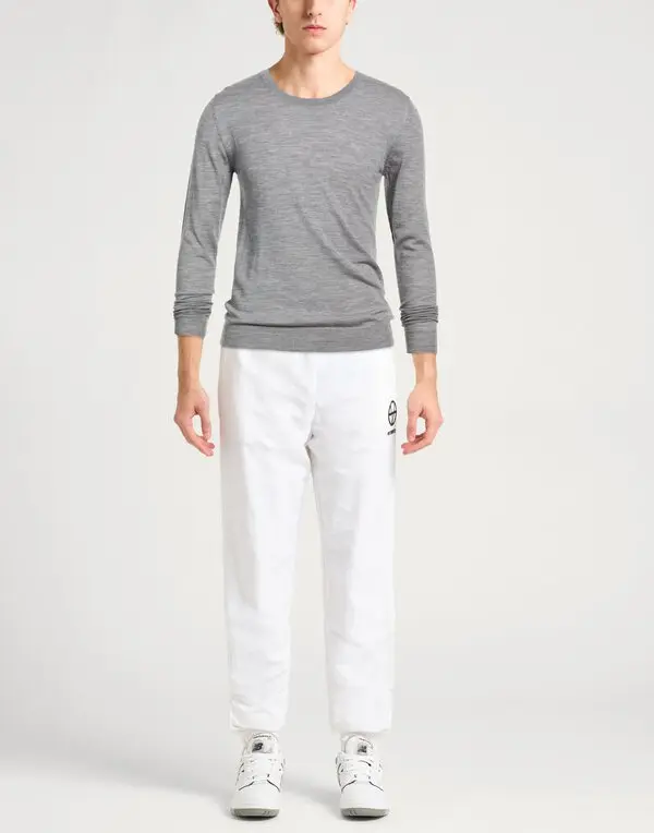 DANIELE ALESSANDRINI Merino Wool Crewneck Sweater - Grey
