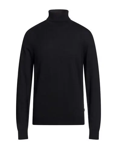 JACK & JONES Turtleneck Size Cotton, Recycled Polyester - Black