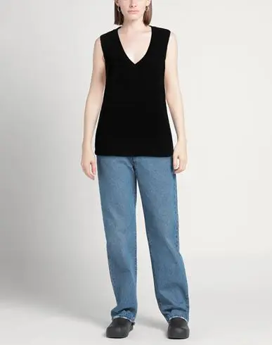 Alpha Studio Sleeveless V-neck Sweater - Black