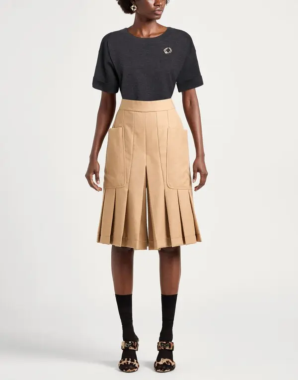 Alpha Studio Merino Wool Mélange Crewneck Sweater With Brooch Detail