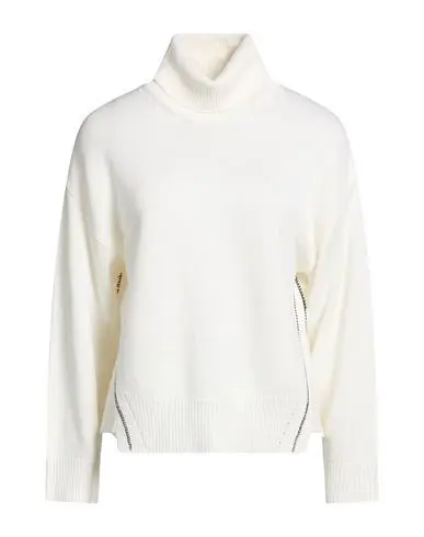 Alpha Studio Merino Wool Turtleneck Sweater - Ivory