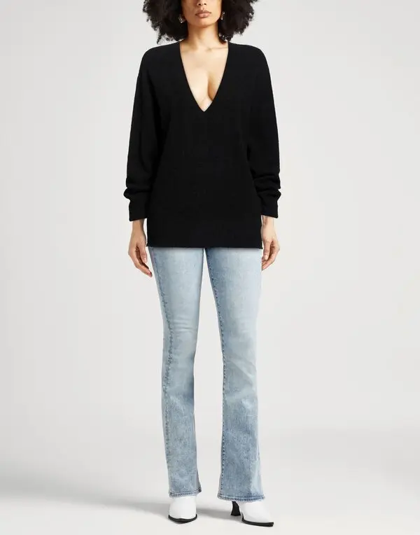 Alpha Studio V-neck Virgin Wool, Polyamide, And Merino Wool Sweater