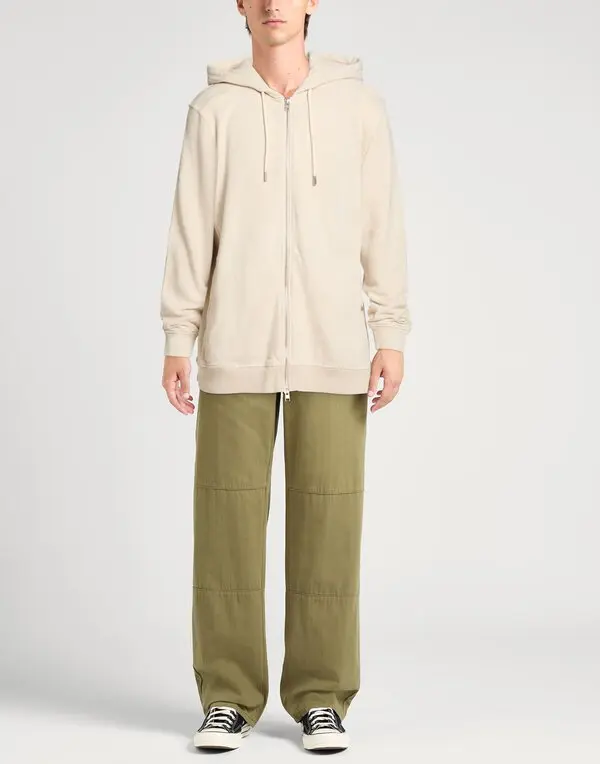 Woolrich Cotton And Linen Blend Zip-up Hoodie With Embroidered Logo