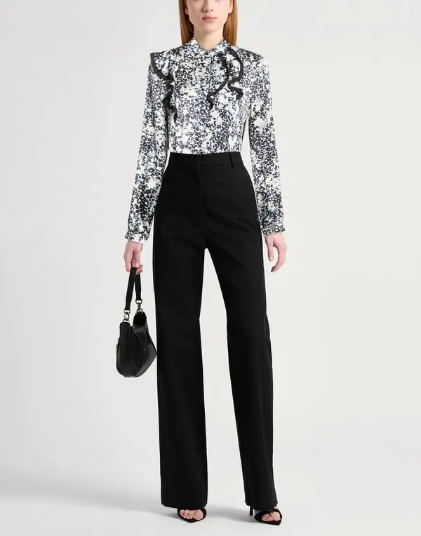 High Silk Floral-print Ruched Shirt - Blue