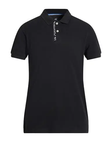 LA MARTINA Polo Shirt Size Cotton - Black