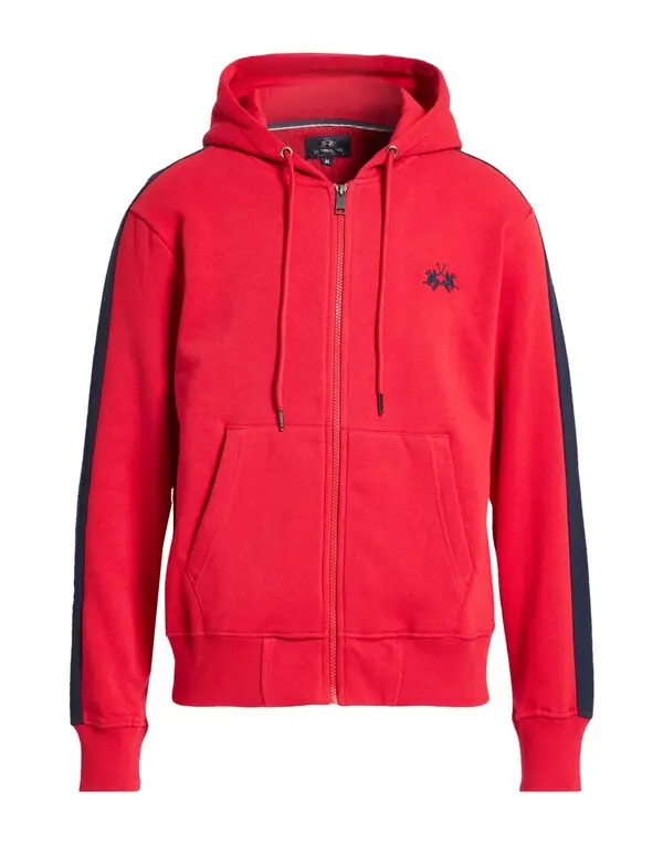 LA MARTINA Cotton Polyester Two-tone Embroidered Logo Hooded Sweatshirt