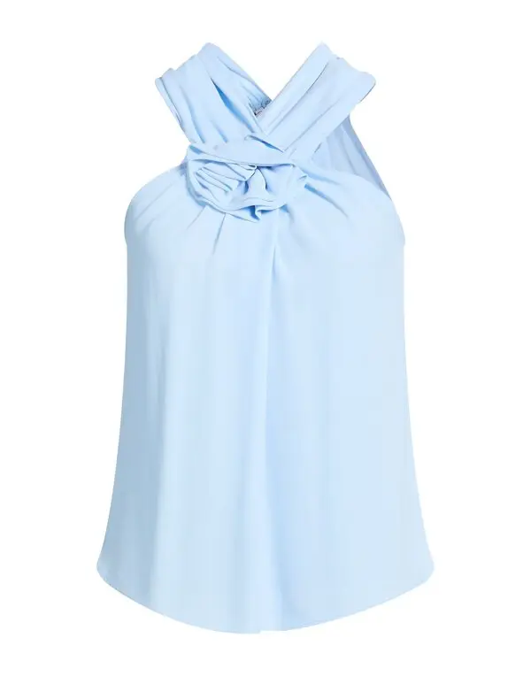COMPAGNIA ITALIANA Sleeveless Crepe Top With Floral Appliqu