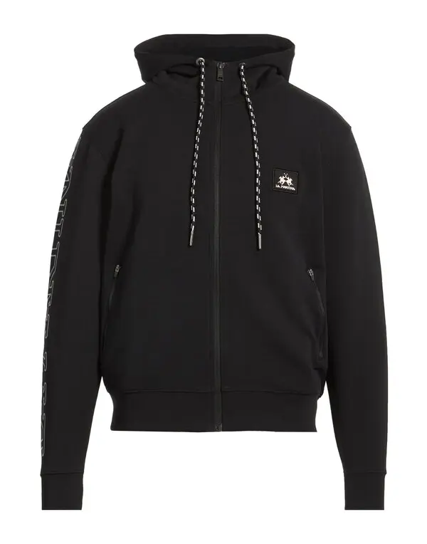 LA MARTINA Zip-up Hooded Sweatshirt With Logo Detail