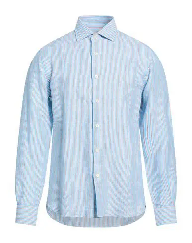 120% Lino Shirt Azure Size Linen - Blue