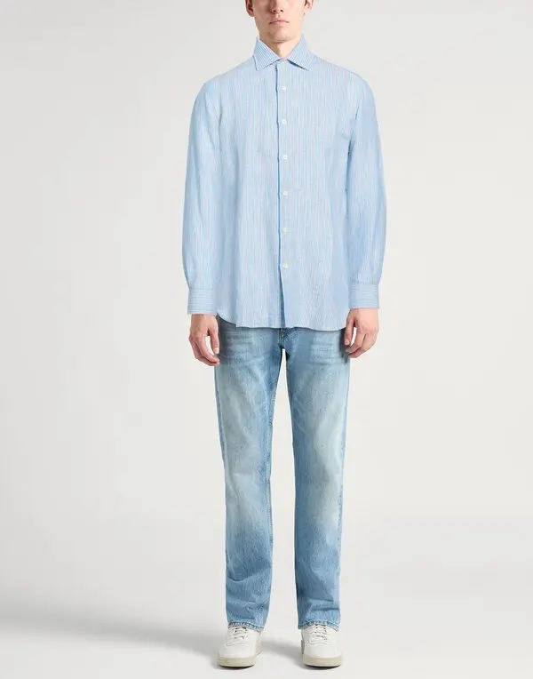 120% Lino Shirt Azure Size Linen