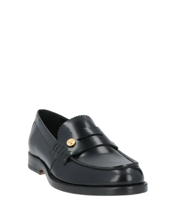 Versace Leather Penny Loafers