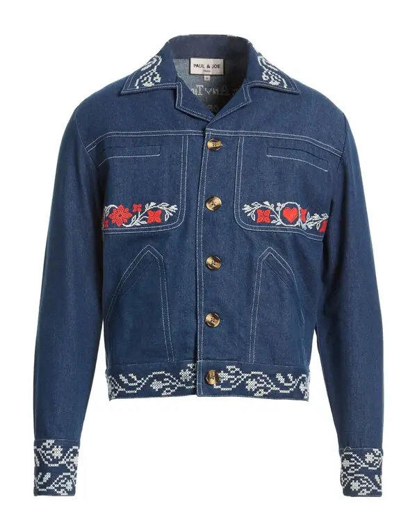 Paul & Joe Embroidered Denim Trucker Jacket