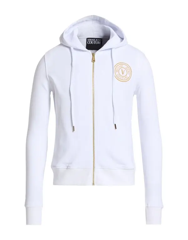 Versace Cotton Terry Zip Up Hoodie