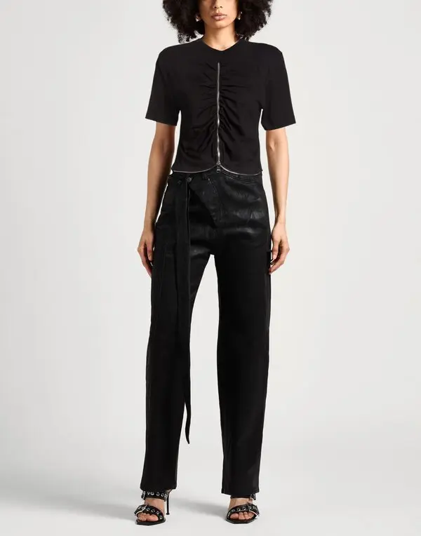 MSGM Cotton T-shirt With Zipper Detail