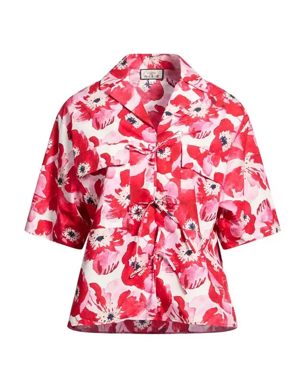 Paul & Joe Short Sleeve Cotton Shirt - Fuchsia