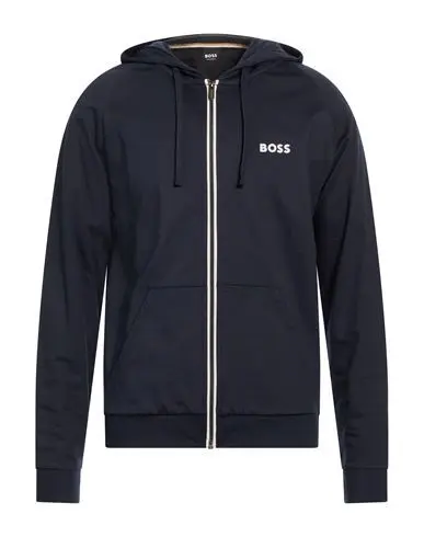 BOSS Cotton French Terry Zip-up Hoodie - Navy