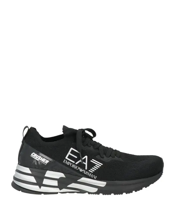 EA7 Knitted Sock Sneakers With Lace-up Closure