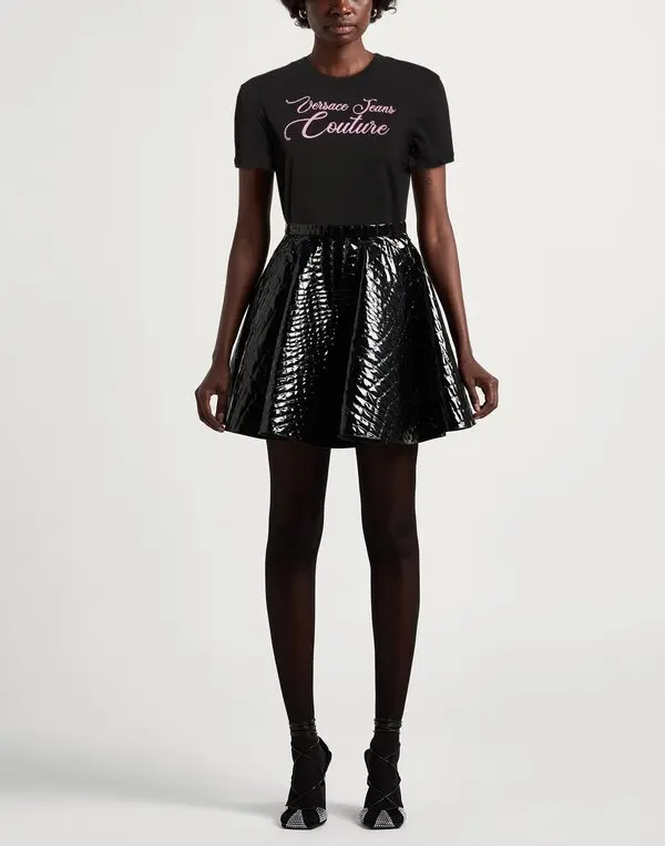 Versace Cotton Elastane T-shirt - Black