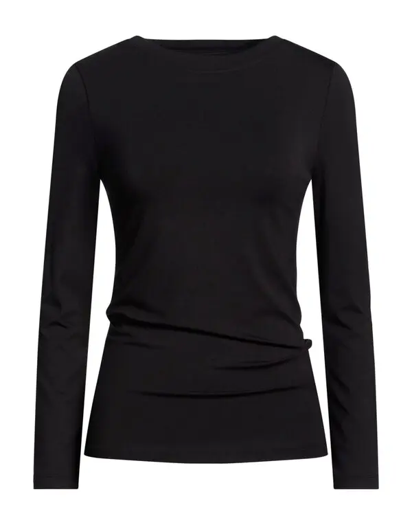 Alpha Studio Long Sleeve Crewneck T-shirt - Black