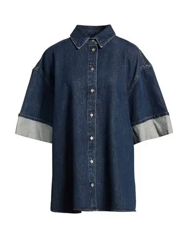 7 For All Mankind Denim Shirt Size Cotton, Elastane - Blue