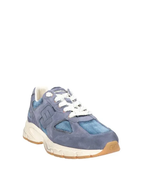 ENTERPRISE JAPAN Slate Suede And Textile Low-top Sneakers