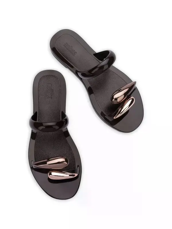 Melissa Eden Sculptural Detail Sandals - Black