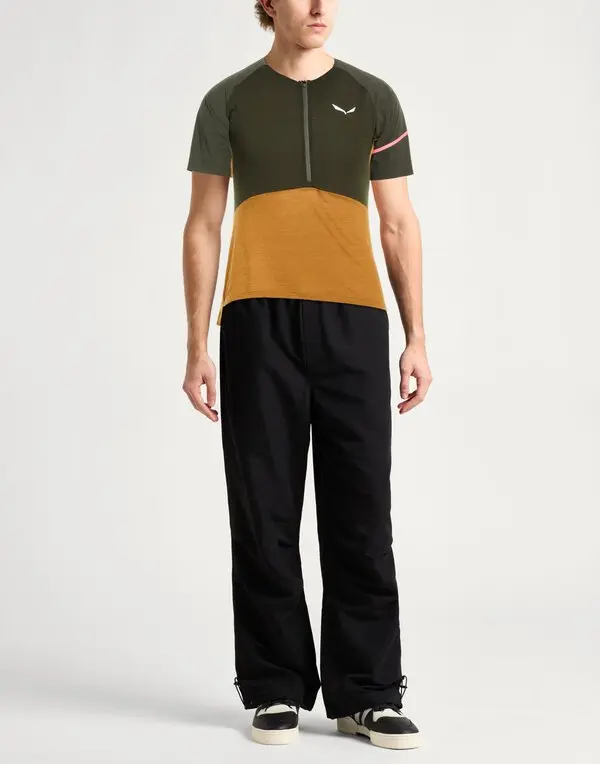 SALEWA Athletic T-shirt In Lyocell, Virgin Wool, And Polyamide - Green