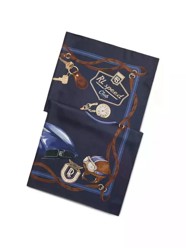Ralph Lauren Purple Label Automobile-print Silk Scarf