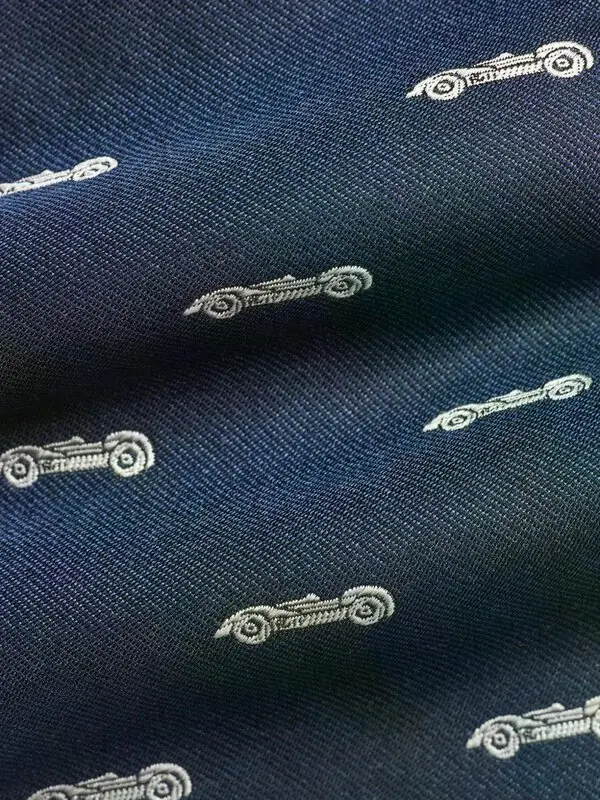 Ralph Lauren Purple Label Silk Automobile Motif Neck Tie